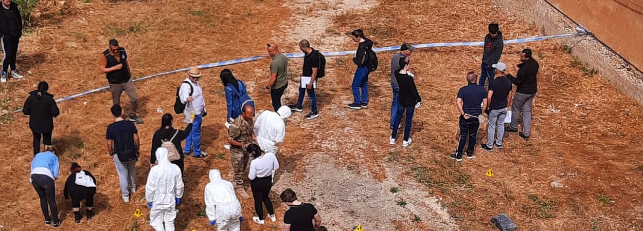 Students participate in a crime scene simulation exercise - Newspoint ...