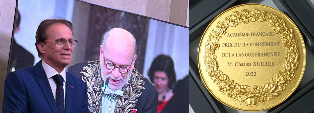 Dr Charles Xuereb decorated by the Academie française in Paris ...