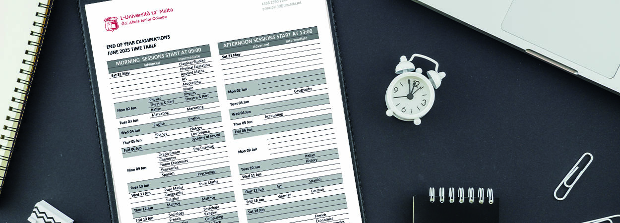 End of Year Examinations June 2025 timetable - Newspoint - University ...