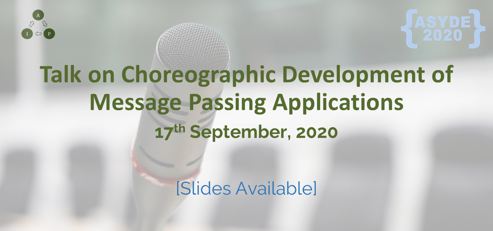 Talk on Choreographic Development of Message Passing Applications (Slides Available) – BehAPI